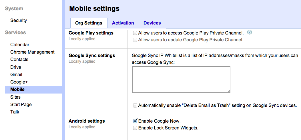 Enabling Google Now on iOS and use Google Apps ? Head to your admin ...